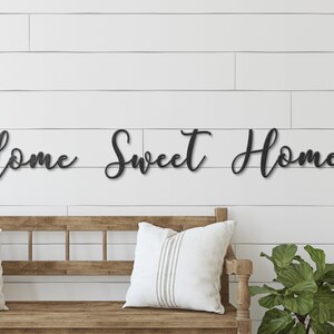 Home Sweet Home, Metal Script Word Art - Etsy