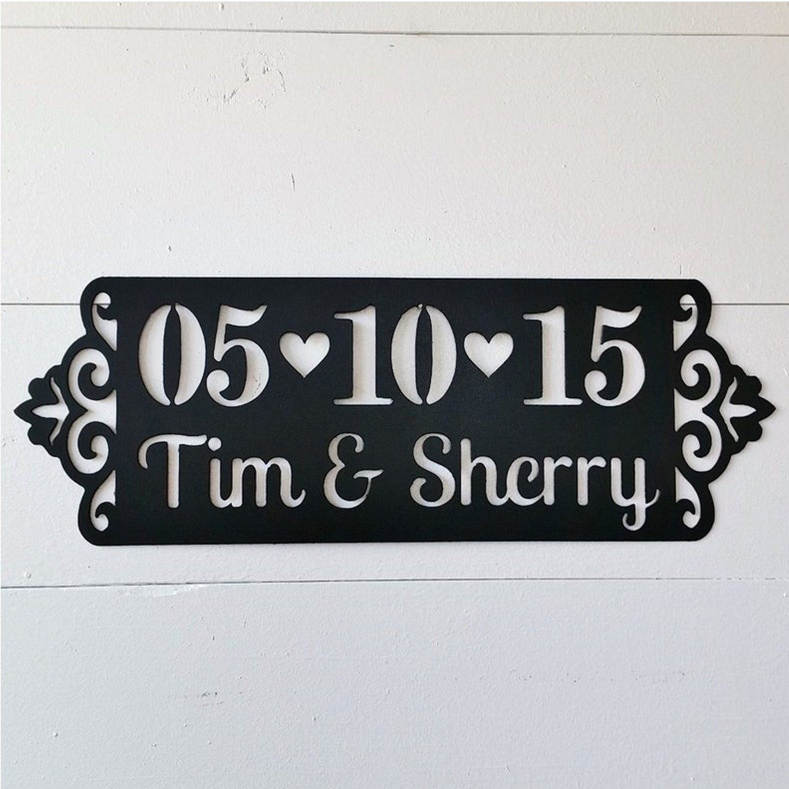 Metal Name Anniversary or Wedding Sign - Etsy