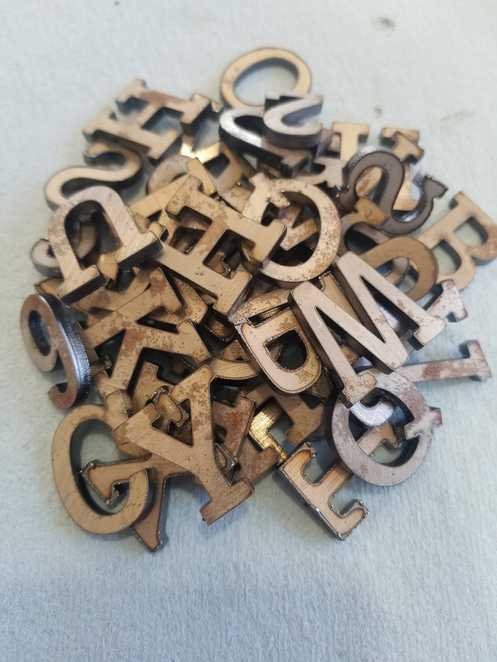 Metal Letters for Crafts Small 11 Gauge Steel Letters Slab - Etsy