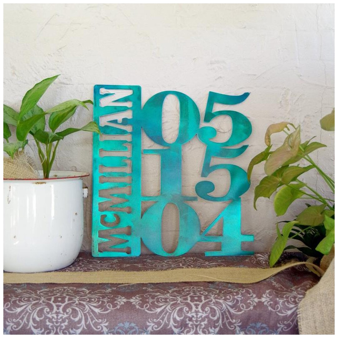 Metal Name Anniversary or Wedding Sign - Etsy