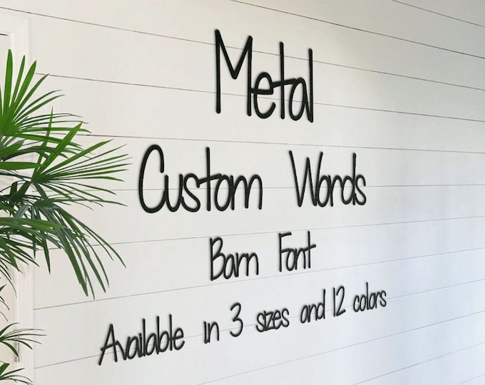 Farmhouse Decor Gallery Wall Decor Metal Letters or Numbers Custom Sign ...