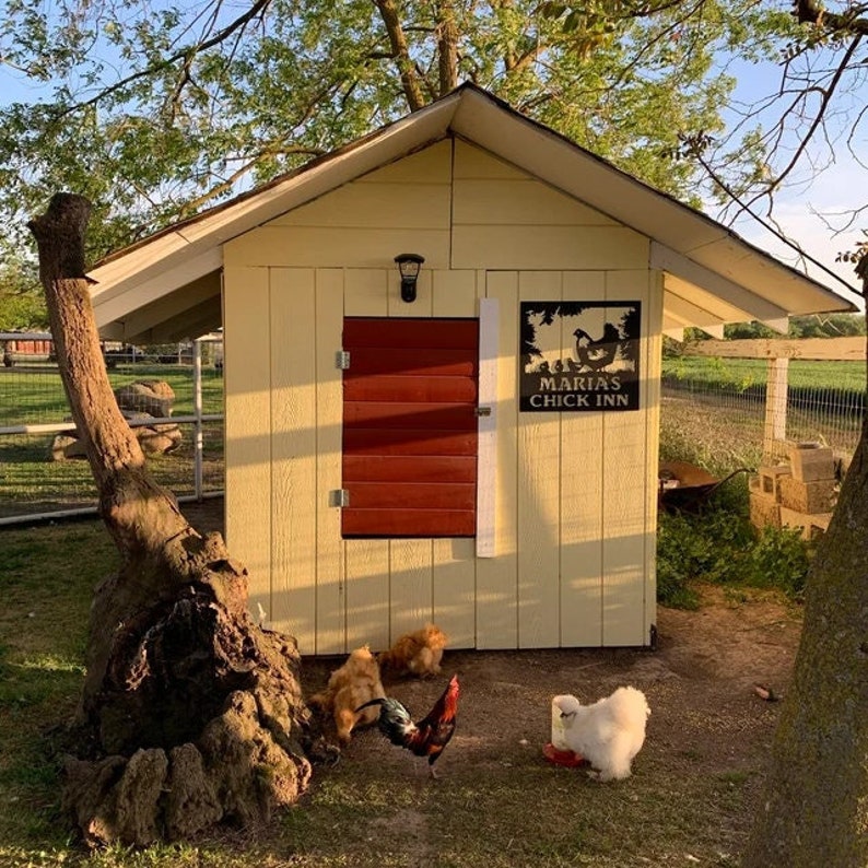 Chicken Farm Sign Chicken and Chick Custom Metal Indoor or - Etsy