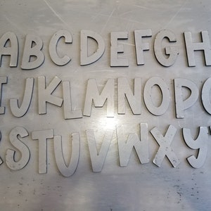 Small Bare Metal 11 Gauge Letters, 1 2 and 3 Inch Craft Alphabet Love ...