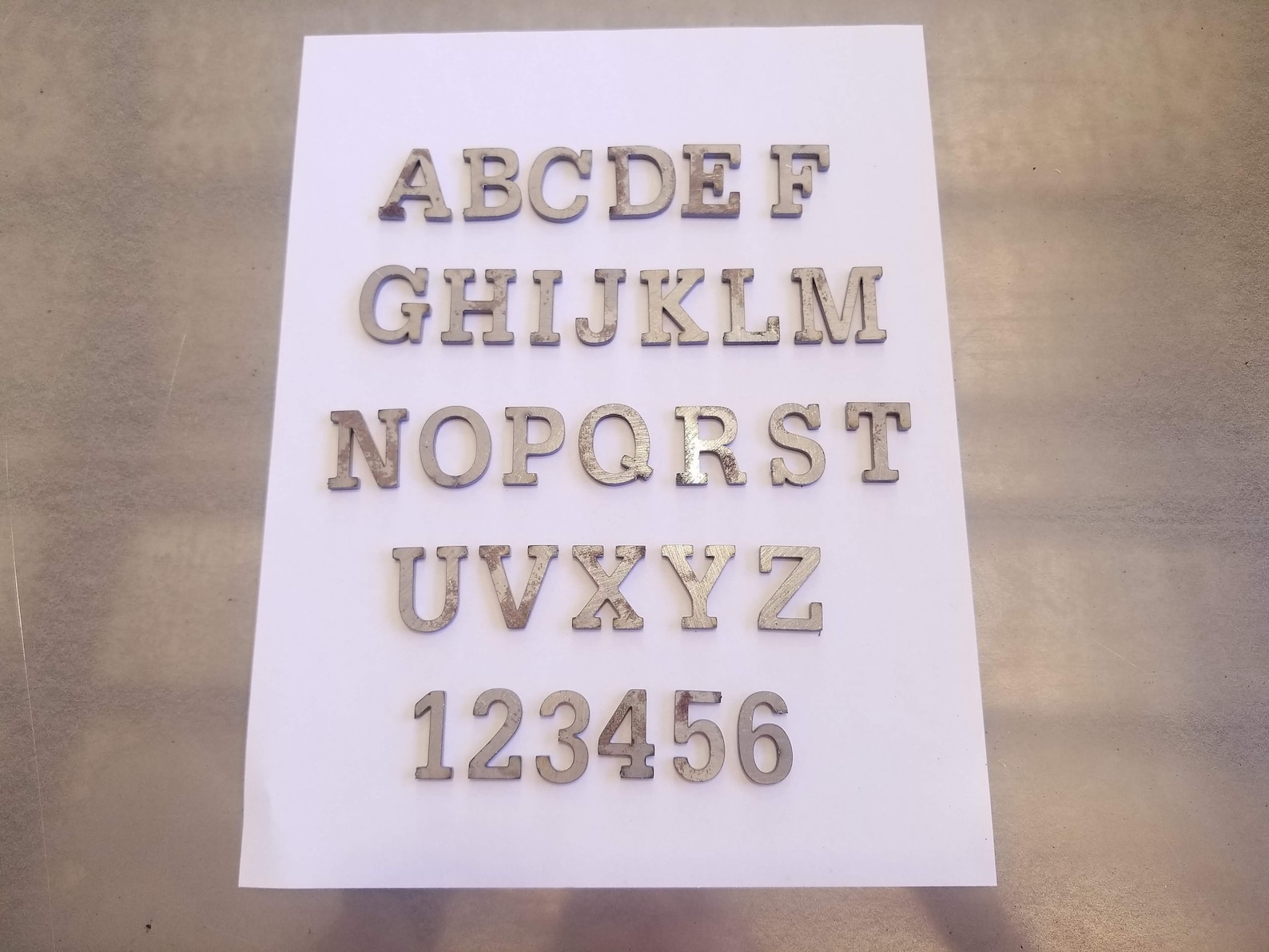 Metal Letters for Crafts Small 11 Gauge Steel Letters Slab - Etsy