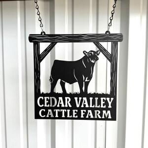 Farm and Ranch Metal Livestock Sign - Customized With Your Name and ...