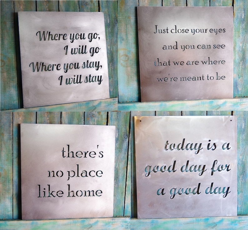 Custom Metal Quote Sign and Sayings Inspirational - Etsy