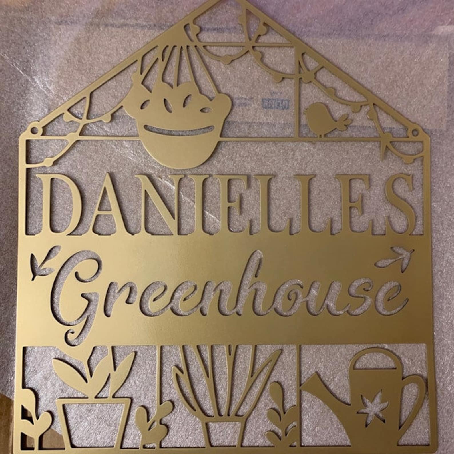 Custom Metal Greenhouse Sign Hanging Personalized Garden - Etsy