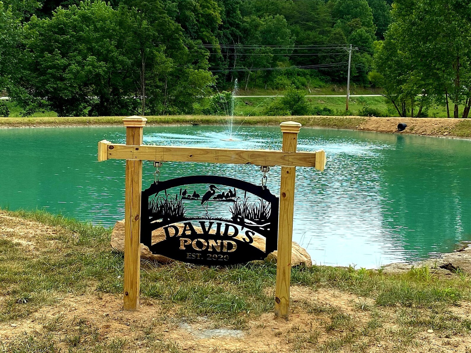 Custom Steel Pond Sign Personalized Lake Sign | Etsy