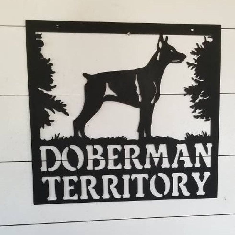 Doberman Dog Sign - Etsy