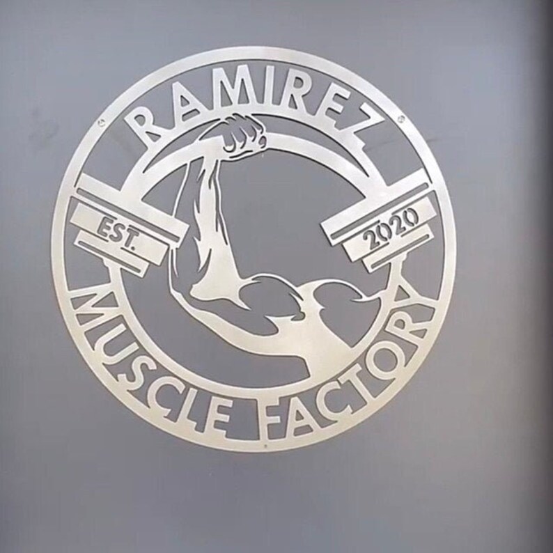 Personalized Muscle Factory Sign Custom Metal Gym Decoration - Etsy