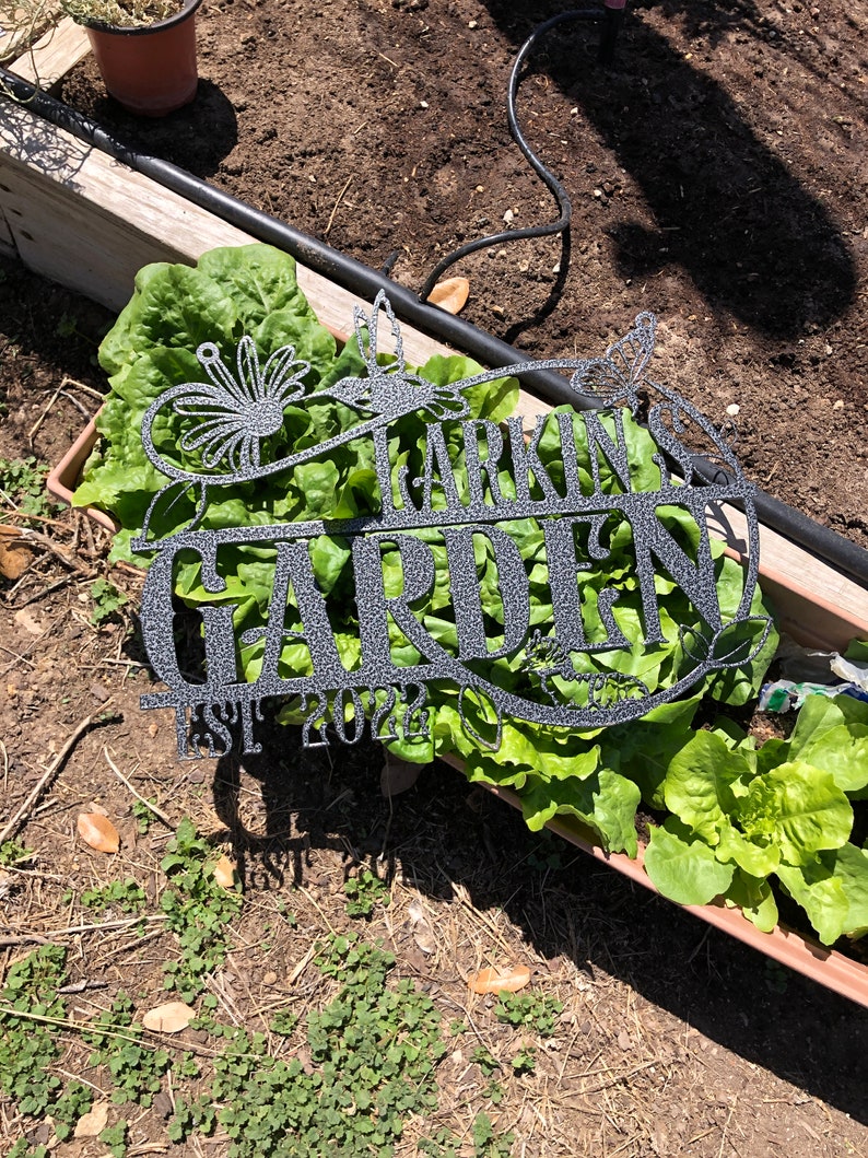 Customized Metal Garden Sign Personalized Hummingbird Yard - Etsy