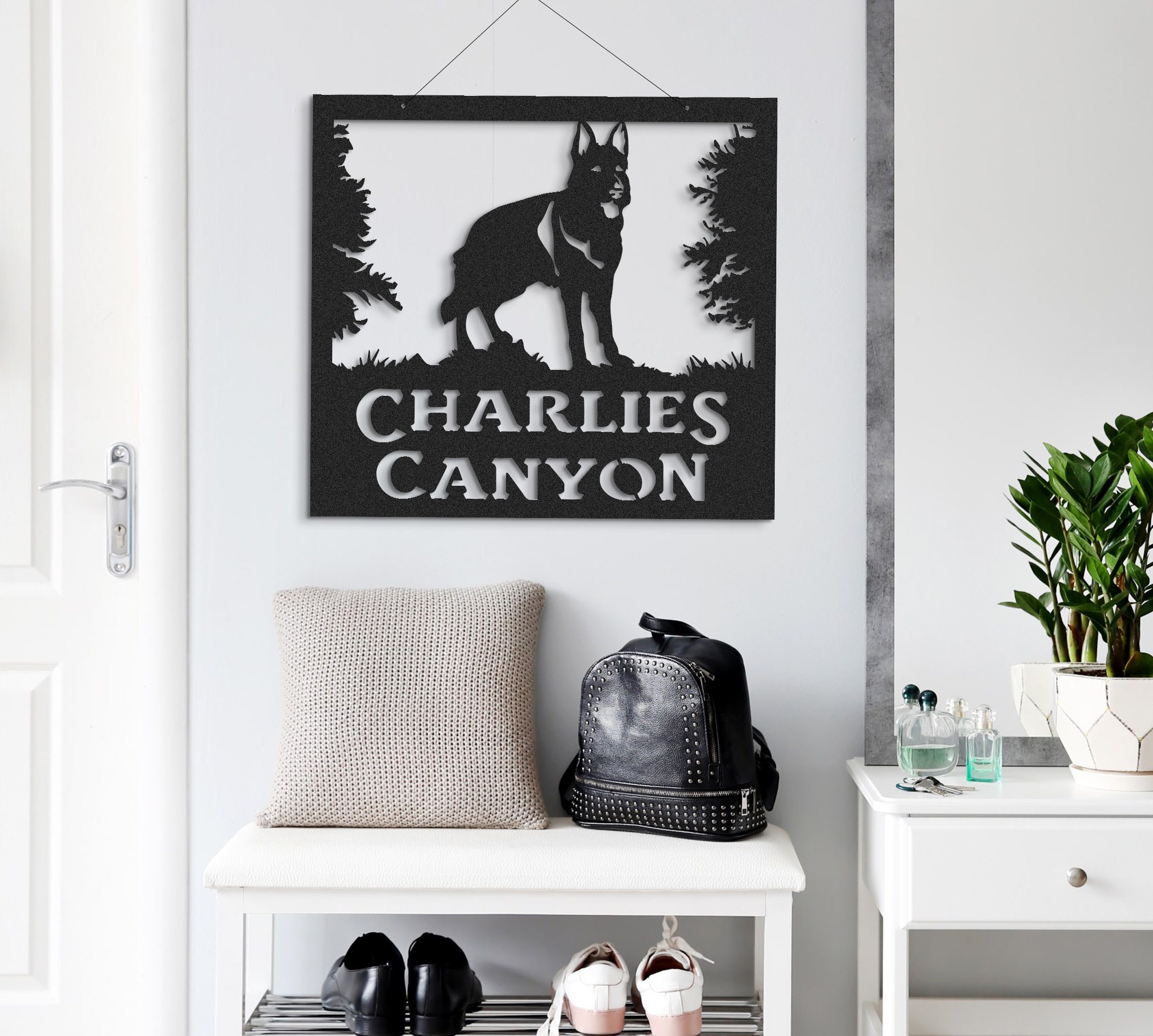 German Shepherd Custom Indoor or Outdoor Metal Dog Sign | Etsy