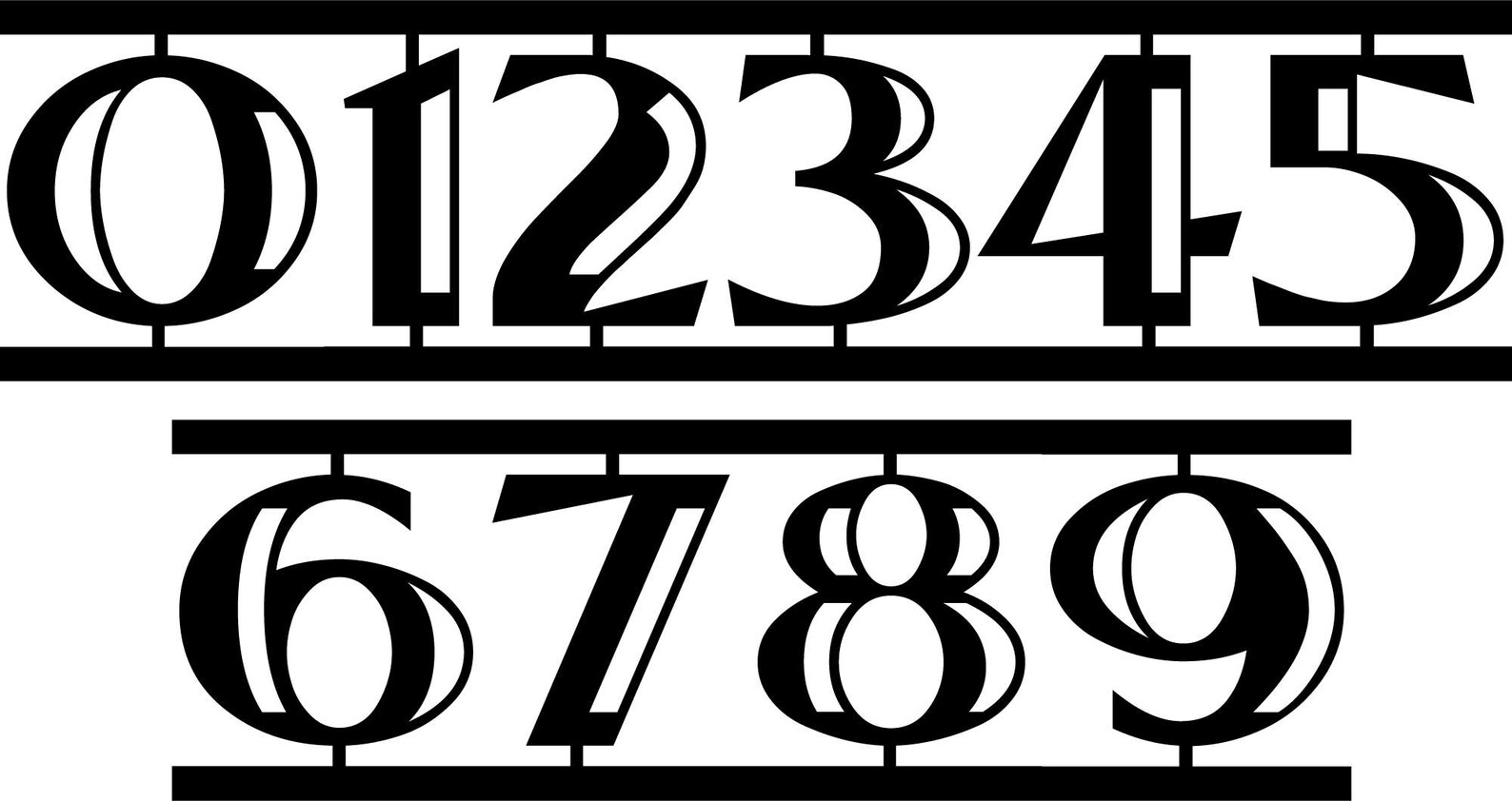 House Numbers 6 Metal Address Sign | Etsy