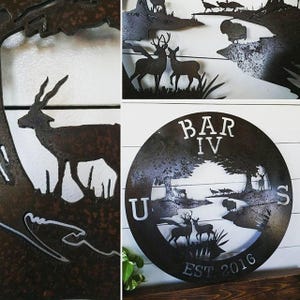 Rio River Sign With Wildlife LMW-16-30, Wildlife Metal Art - Etsy