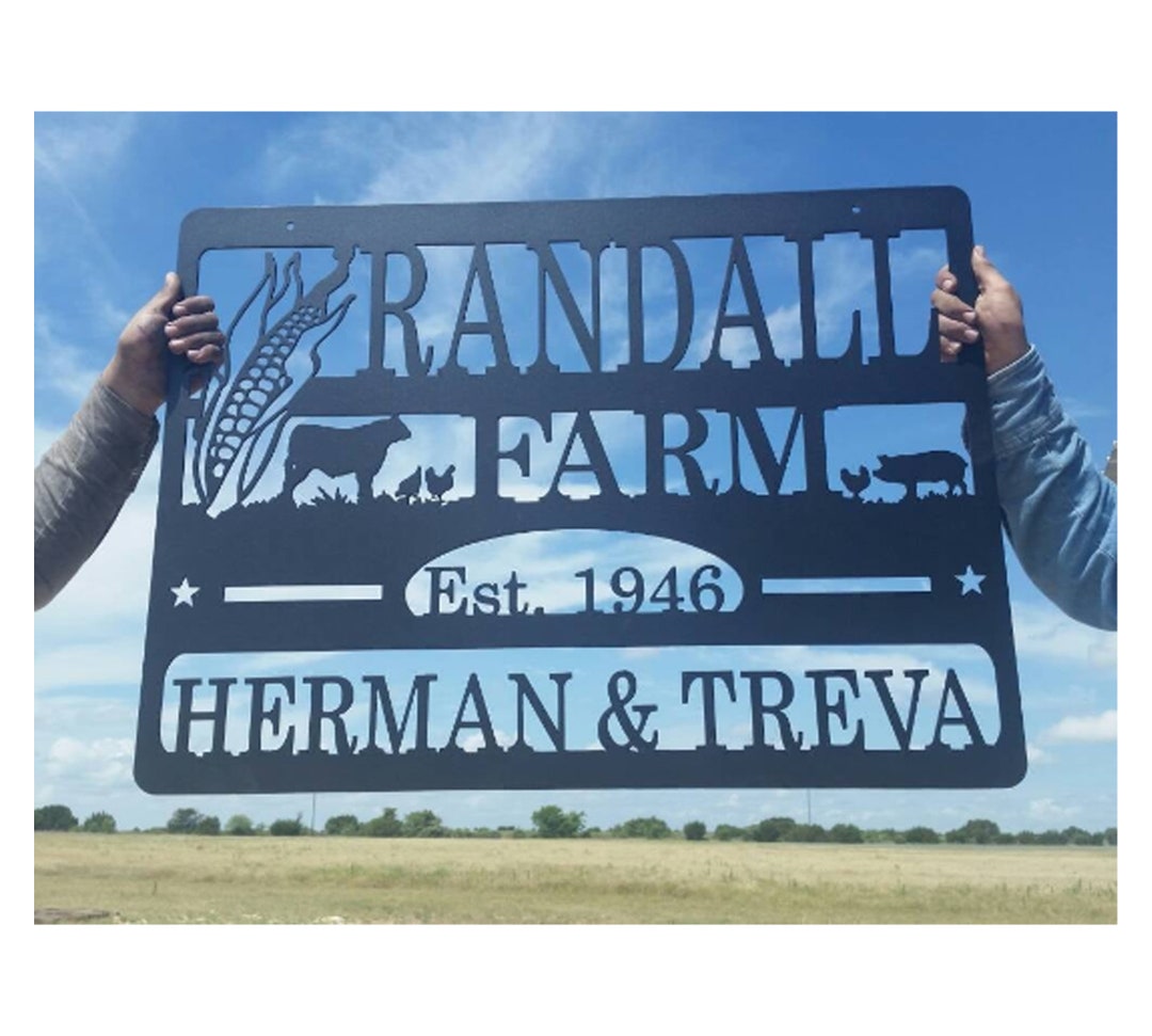 Corn and Cattle Metal Farm Sign LMW-16-19 - Etsy