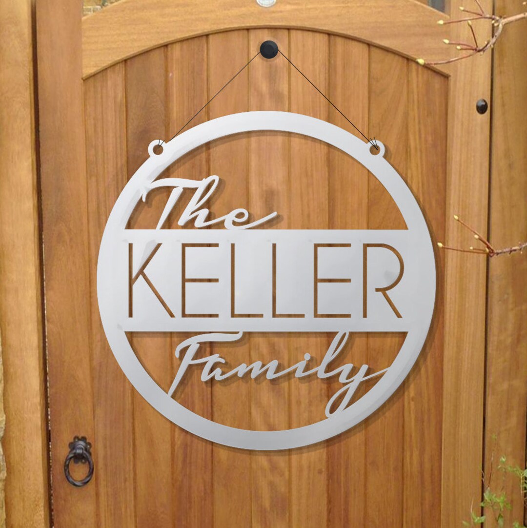 Custom Metal Family Name Sign: Powder Coated Outdoor Decor - Etsy