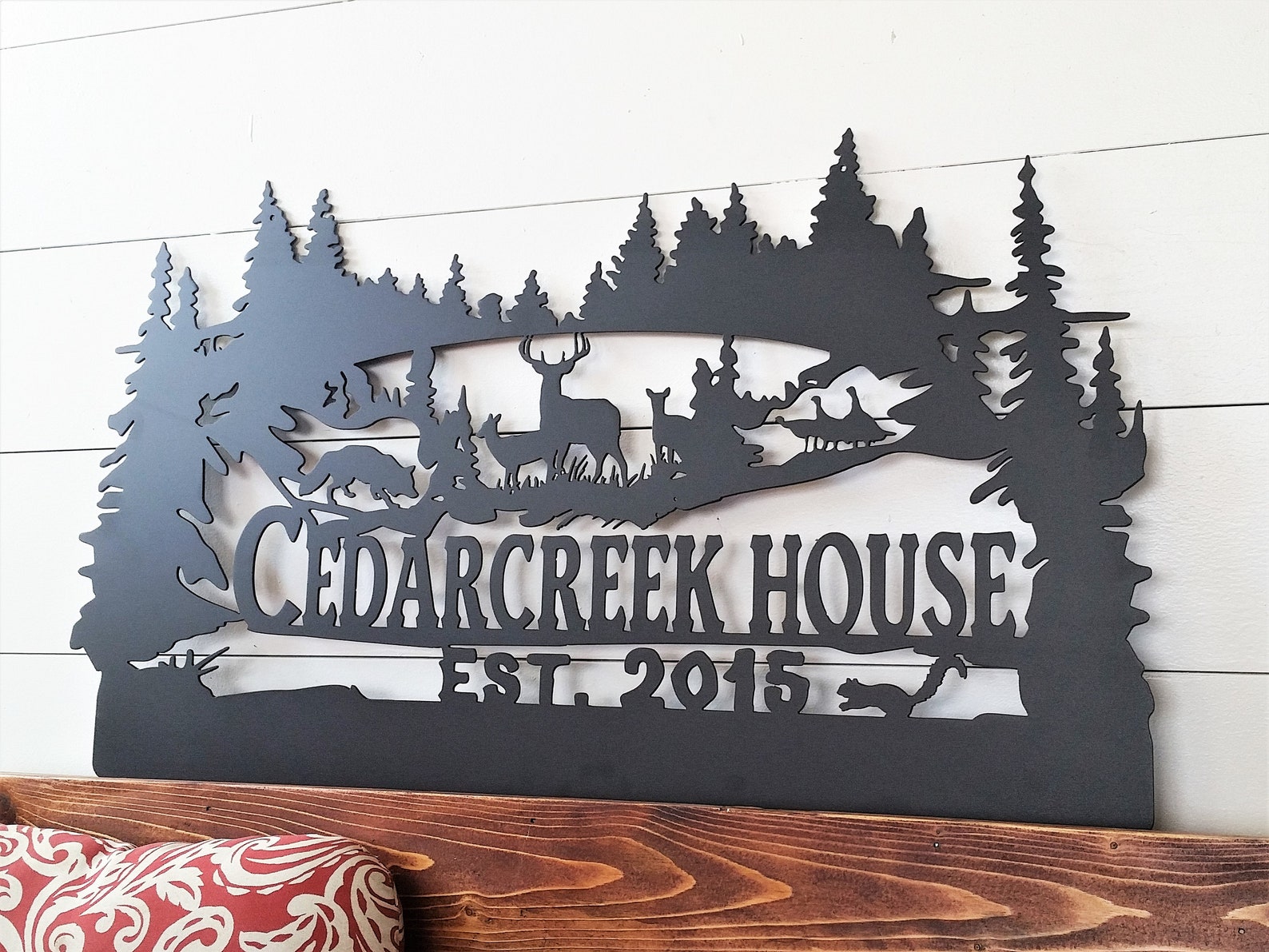 Family Name Custom Metal Wildlife Sign Personalized Deer Sign - Etsy ...