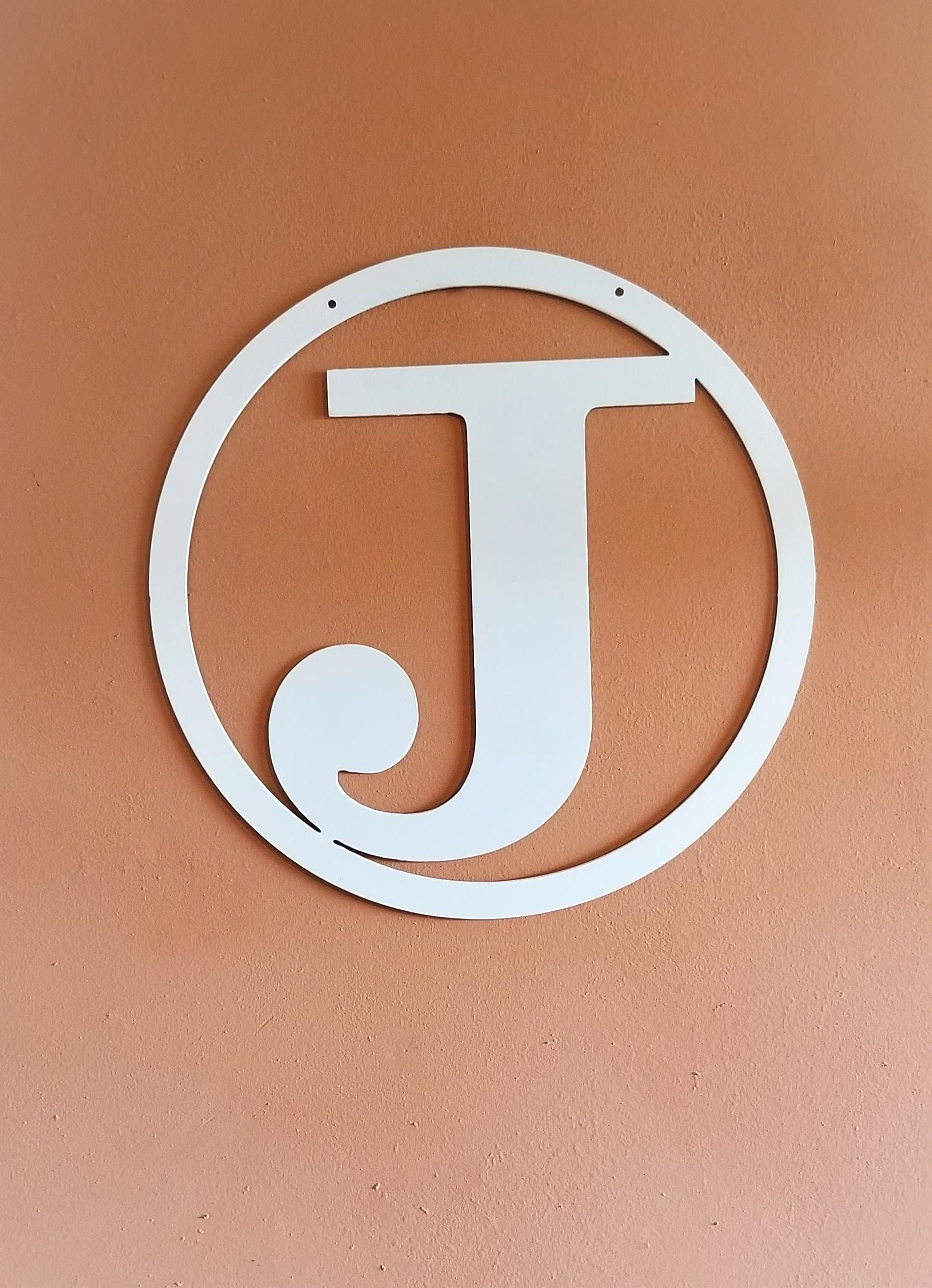 Circle Border Bold Single Letter Monogram ~ You Choose the Letter - Etsy