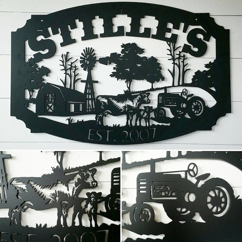 Family Name Custom Metal Farm Sign Personalized Farming Sign | Etsy