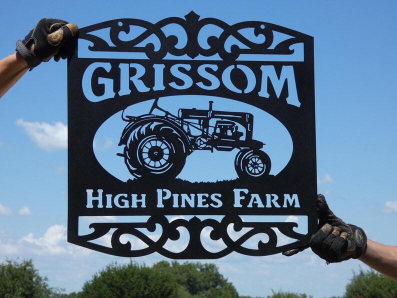 Custom Metal Farm Sign Personalized Metal Sign Tractor Wall - Etsy
