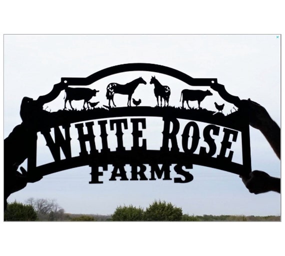 Animal Farm Sign With Horses and Cows LMW-16-86 - Etsy