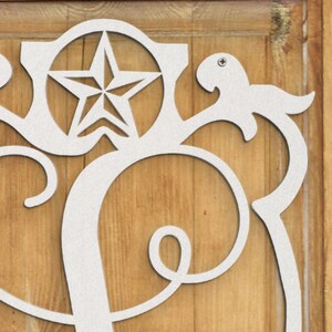 Texas Star Monogram Metal Monogram Framed Family Initial Letter Door ...