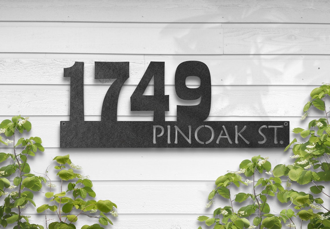 Metal Address Sign Custom House Numbers | Etsy