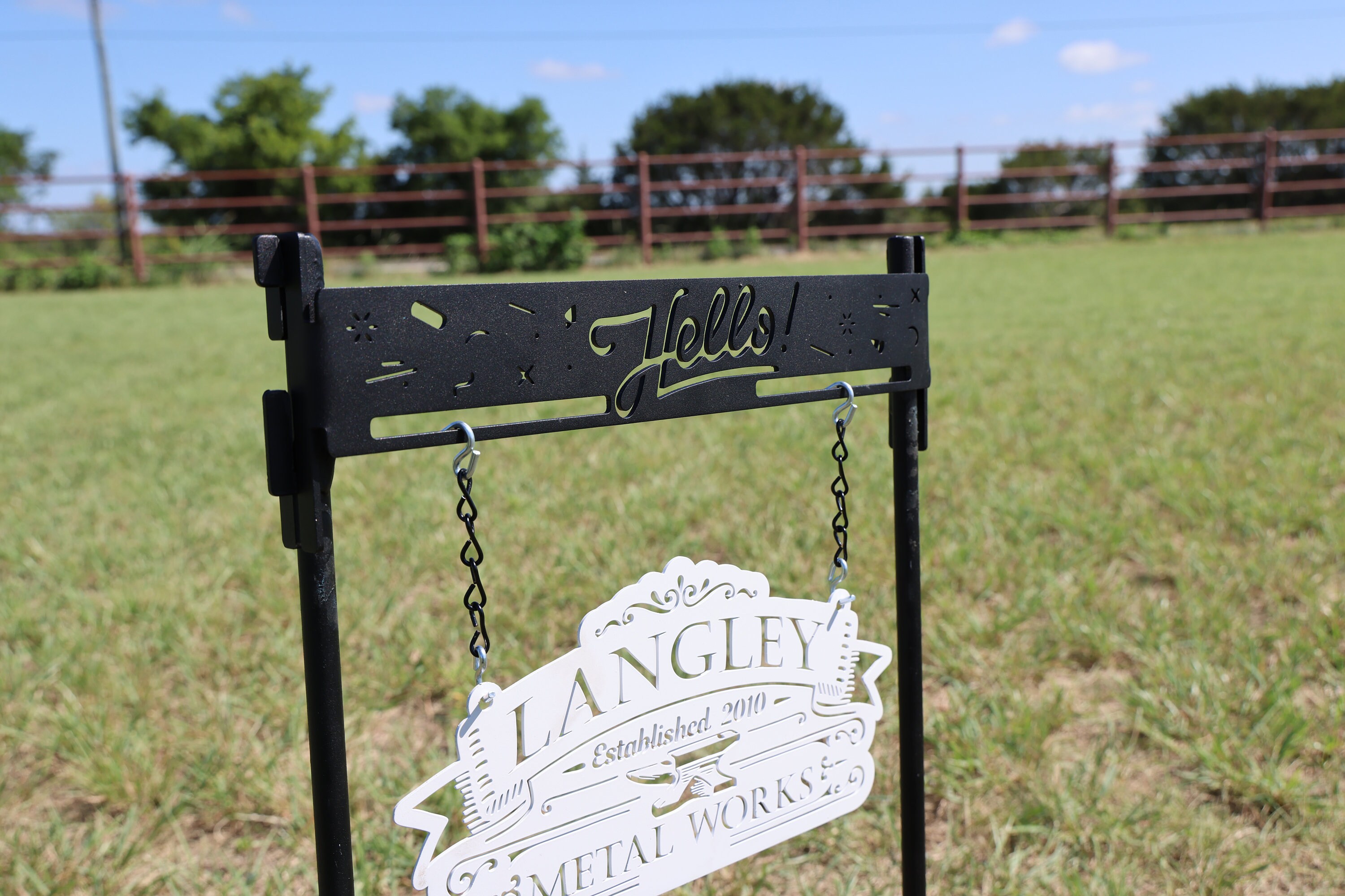 Heavy-duty Metal Sign Stand: Business Display With Chains - Etsy