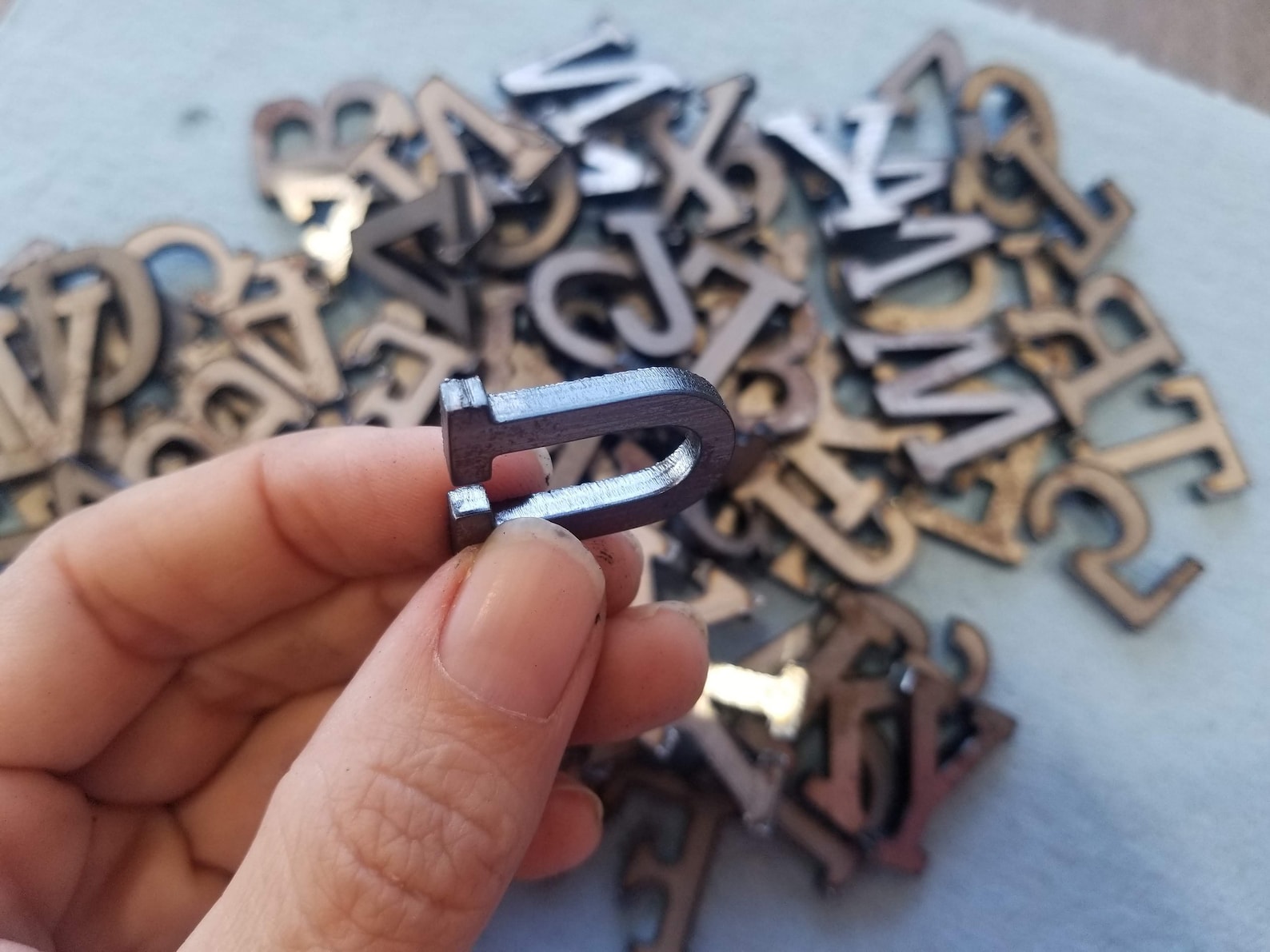 Metal Letters for Crafts Small 11 Gauge Steel Letters Slab - Etsy