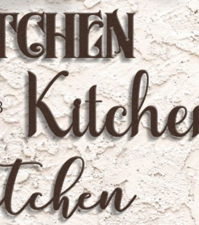 Kitchen Decor Metal Kitchen Word Sign - Etsy
