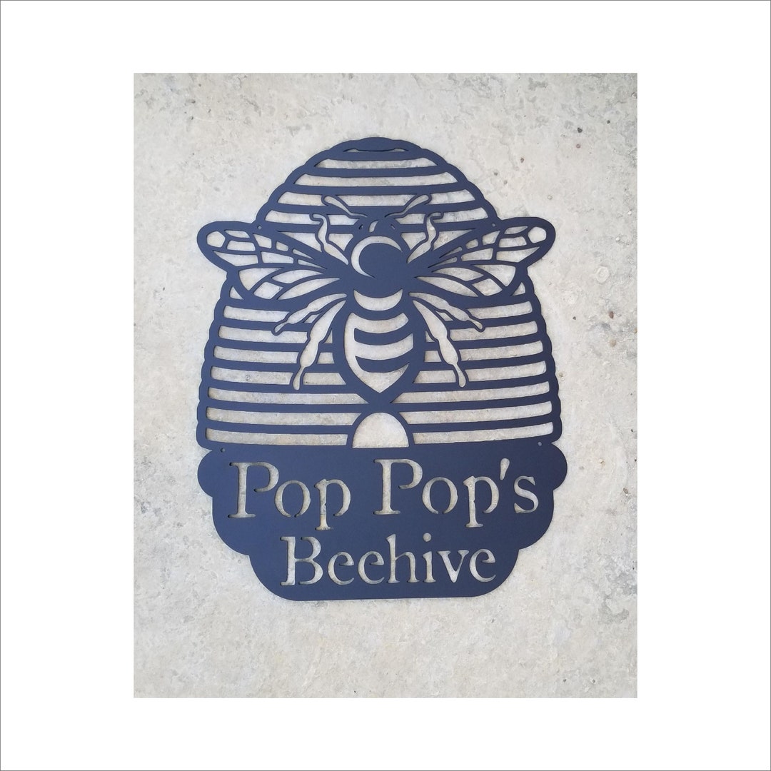 Custom Metal Beehive Sign, Personalized Bee Keeper Gift - Etsy