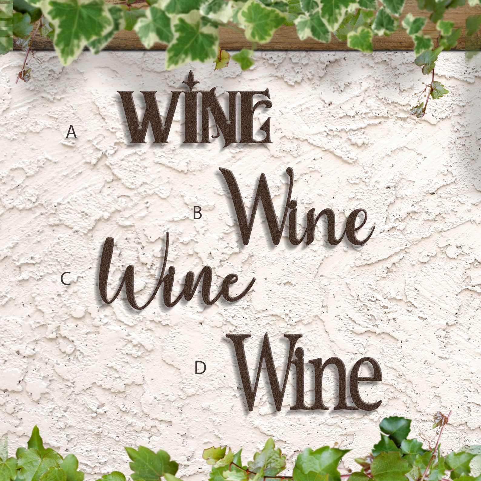 Kitchen Decor Metal Wine Sign - Etsy
