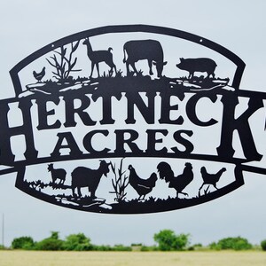 Custom Metal Farm Sign, Personalized Farm Animal Sign LMW-16-10 - Etsy
