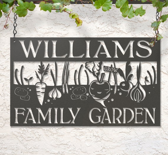 Custom Hanging Vegetable Garden Sign - Etsy