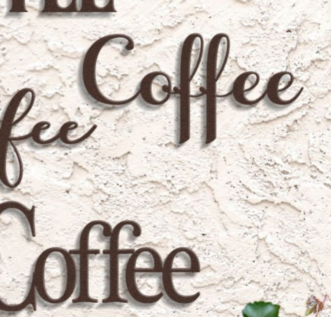 Coffee Word Sign Coffee Bar Decor | Etsy
