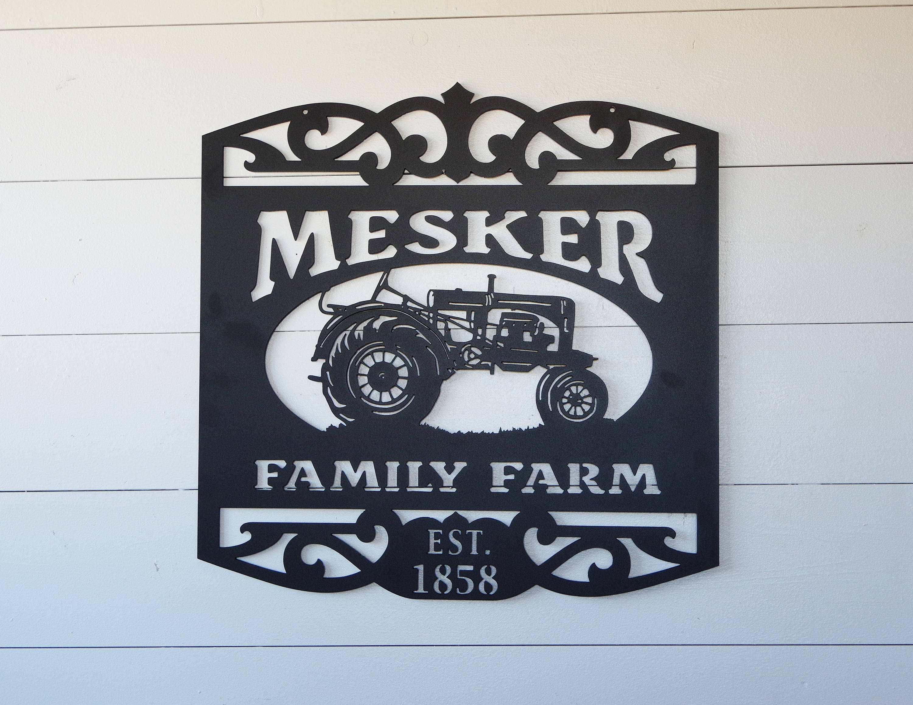 Custom Metal Farm Sign Personalized Metal Sign Tractor Wall | Etsy