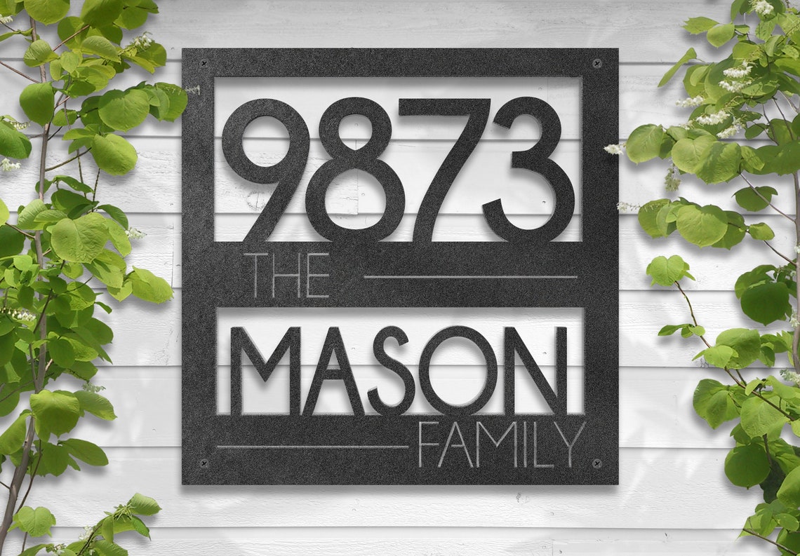 Family Name and Address Sign Personalized Address Sign - Etsy