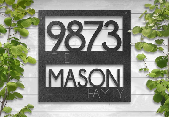 Family Name and Address Sign Personalized Address Sign - Etsy