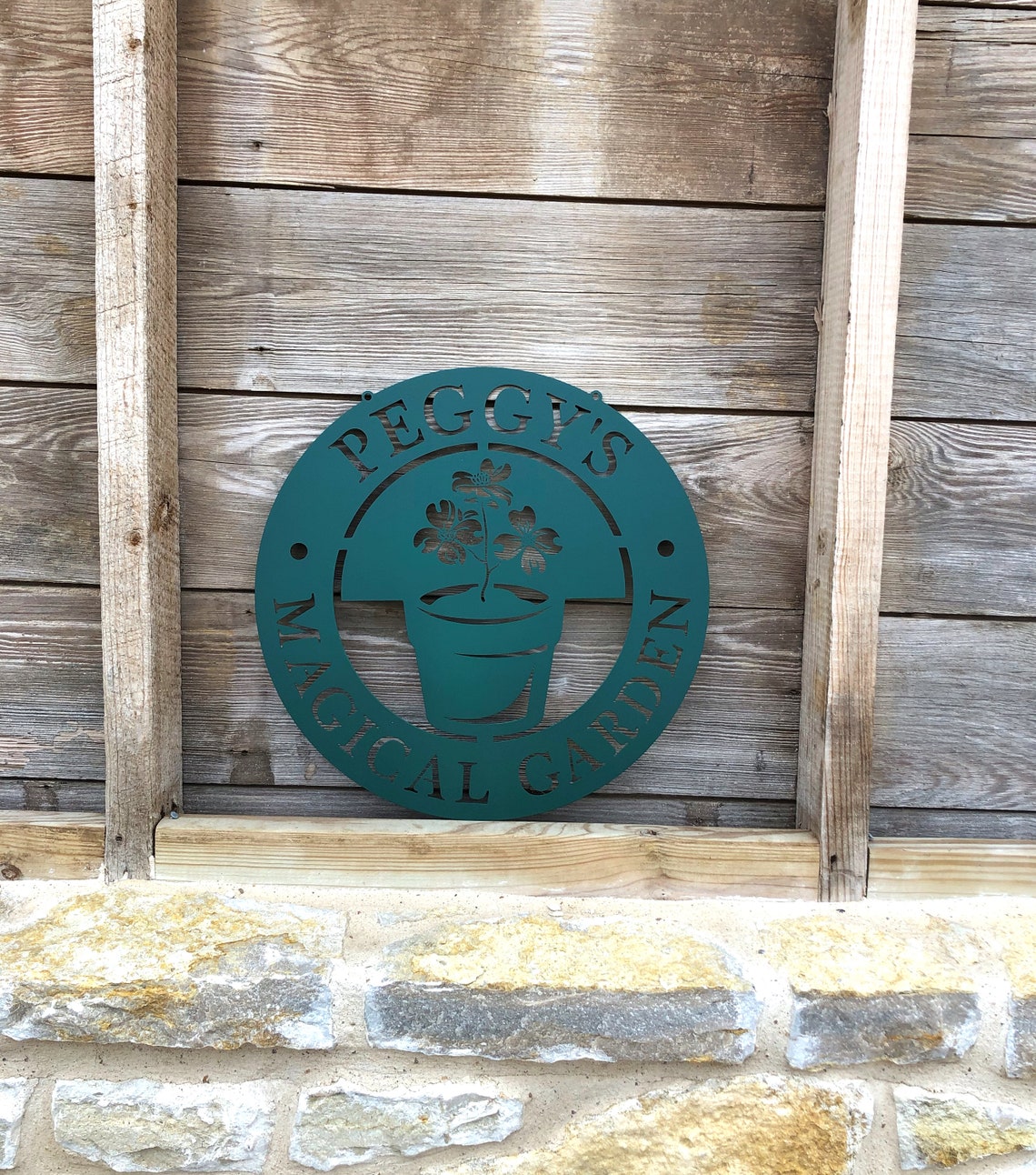 Personalized Metal Flower Sign Your Name Garden Gift - Etsy