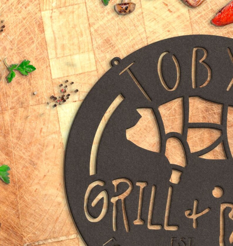 Custom Bar & Grill Metal Sign Personalized BBQ Gift - Etsy