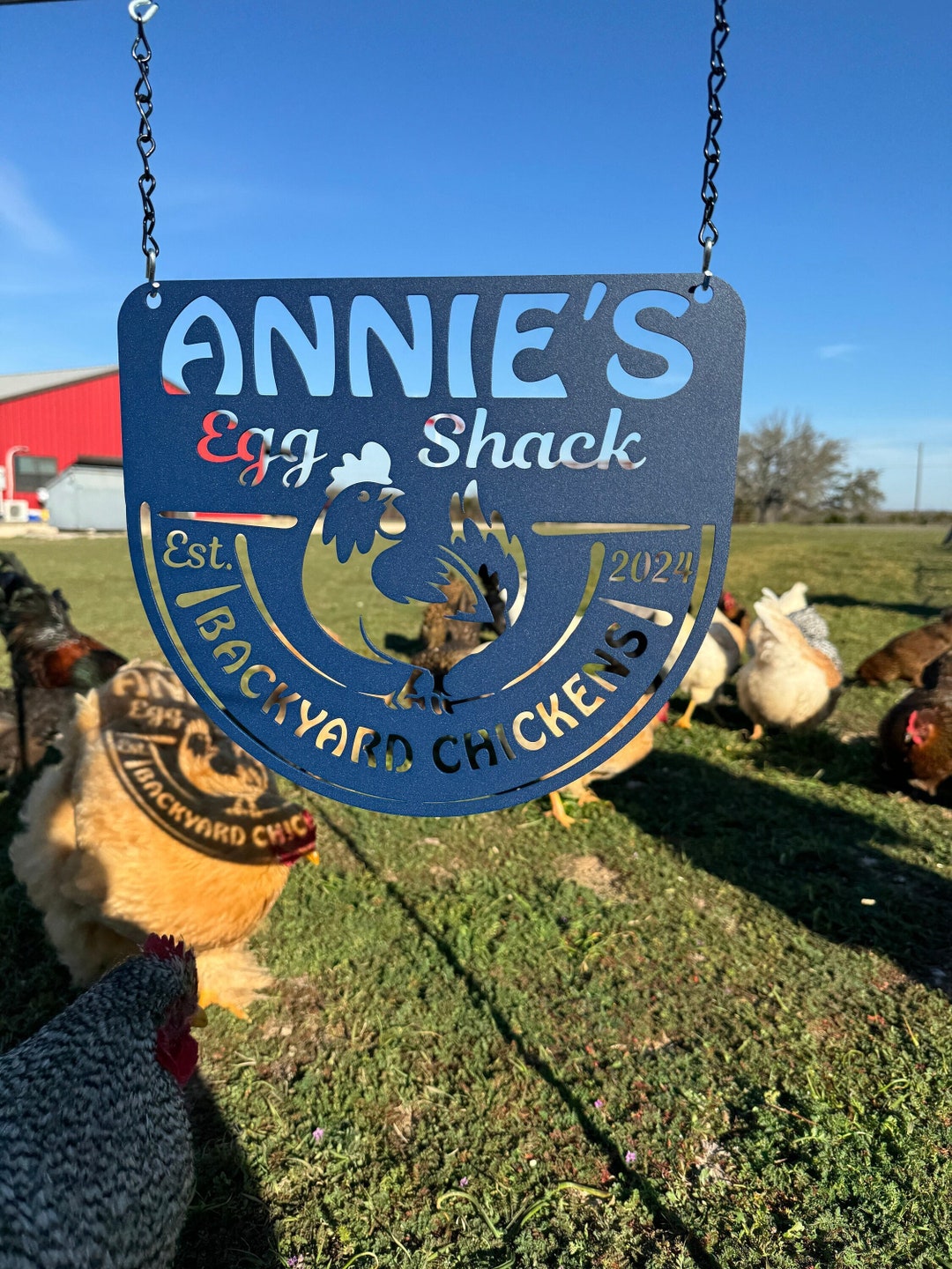 Personalized Metal Chicken House Sign - Etsy