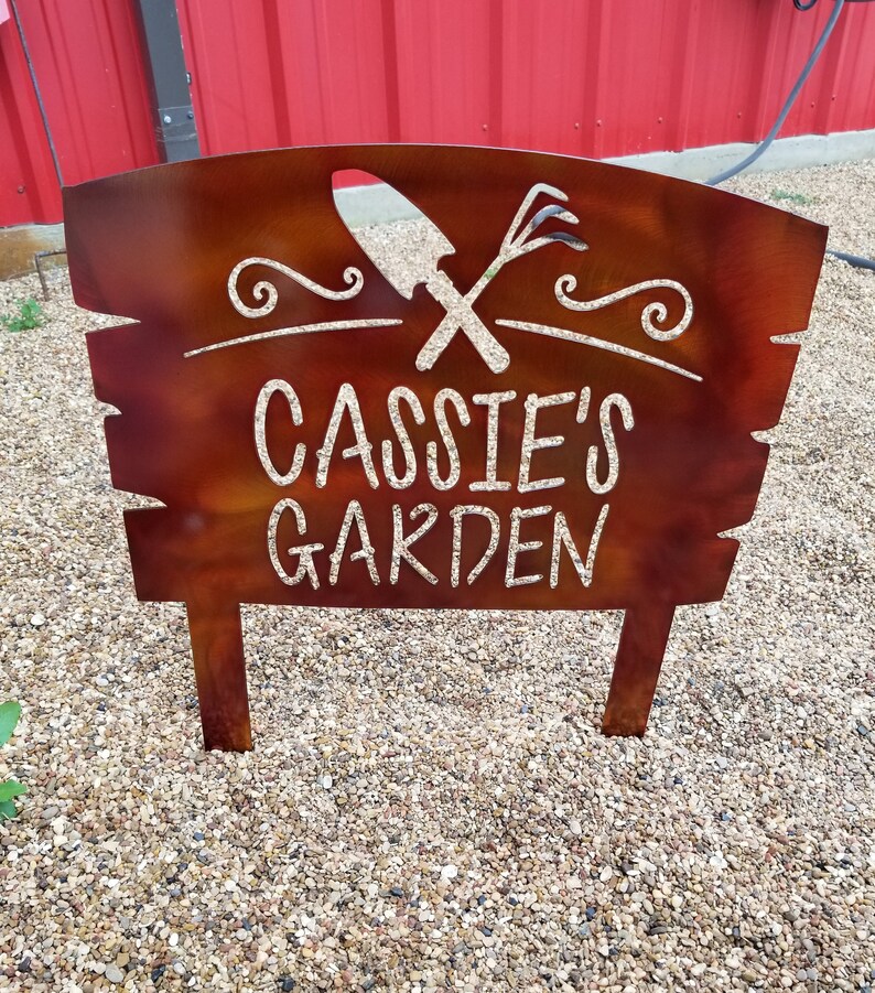 Gift for Gardener, Metal Garden Sign With Stakes - Etsy