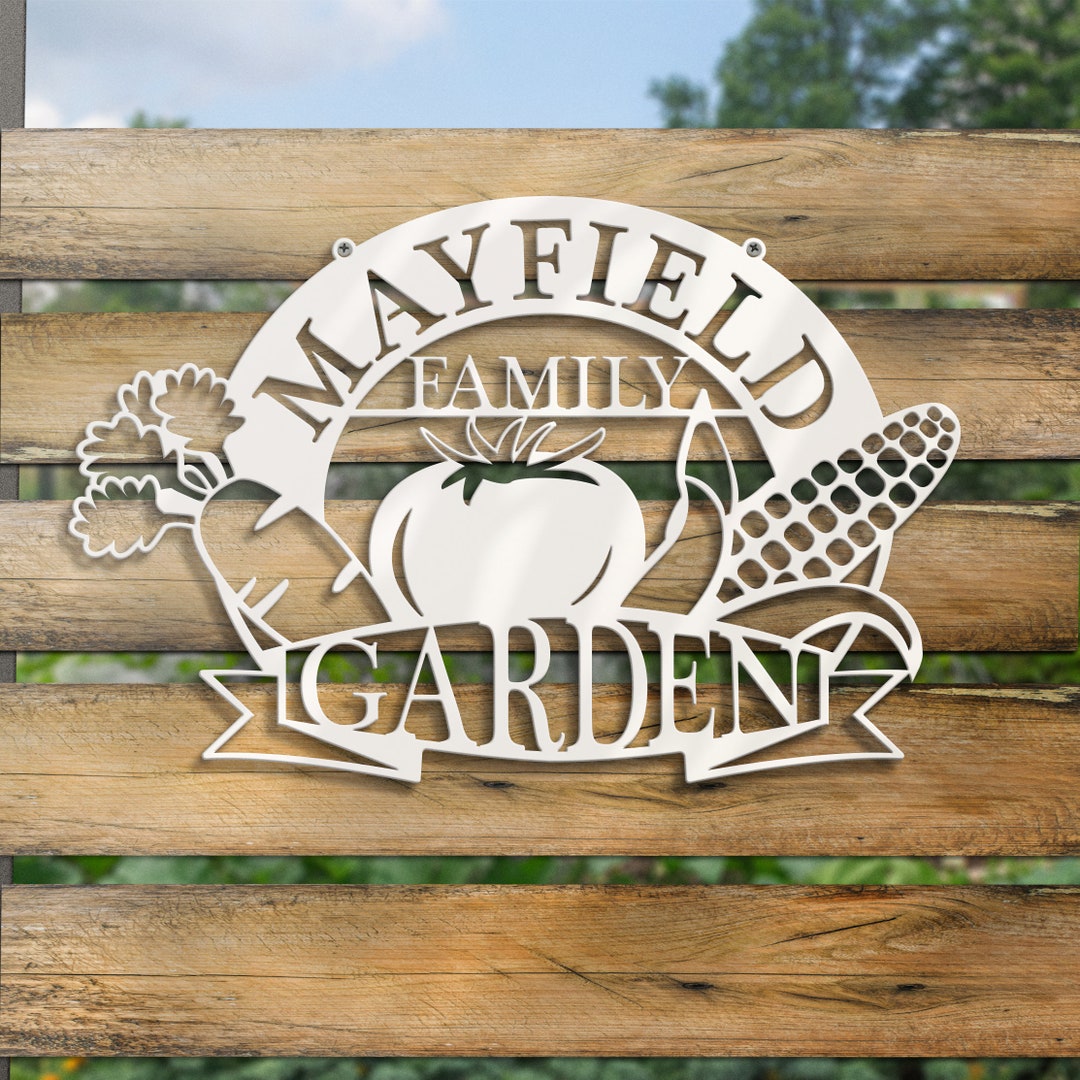 Custom Family Vegetable Garden Sign ~ Metal Hanging Garden Sign - Etsy