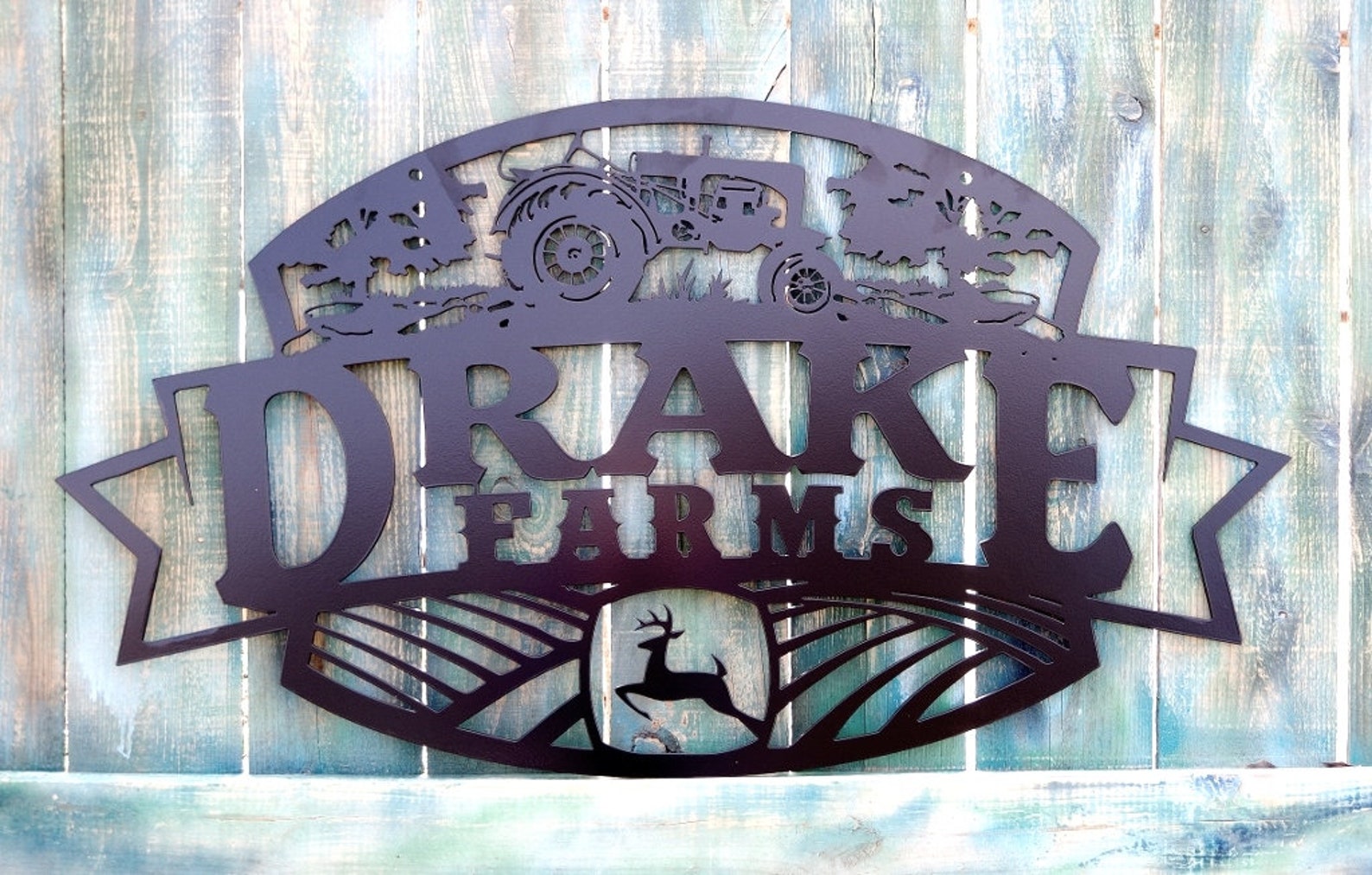 Row Crop Family Metal Farm Sign Outdoor Farming Tractor Sign - Etsy