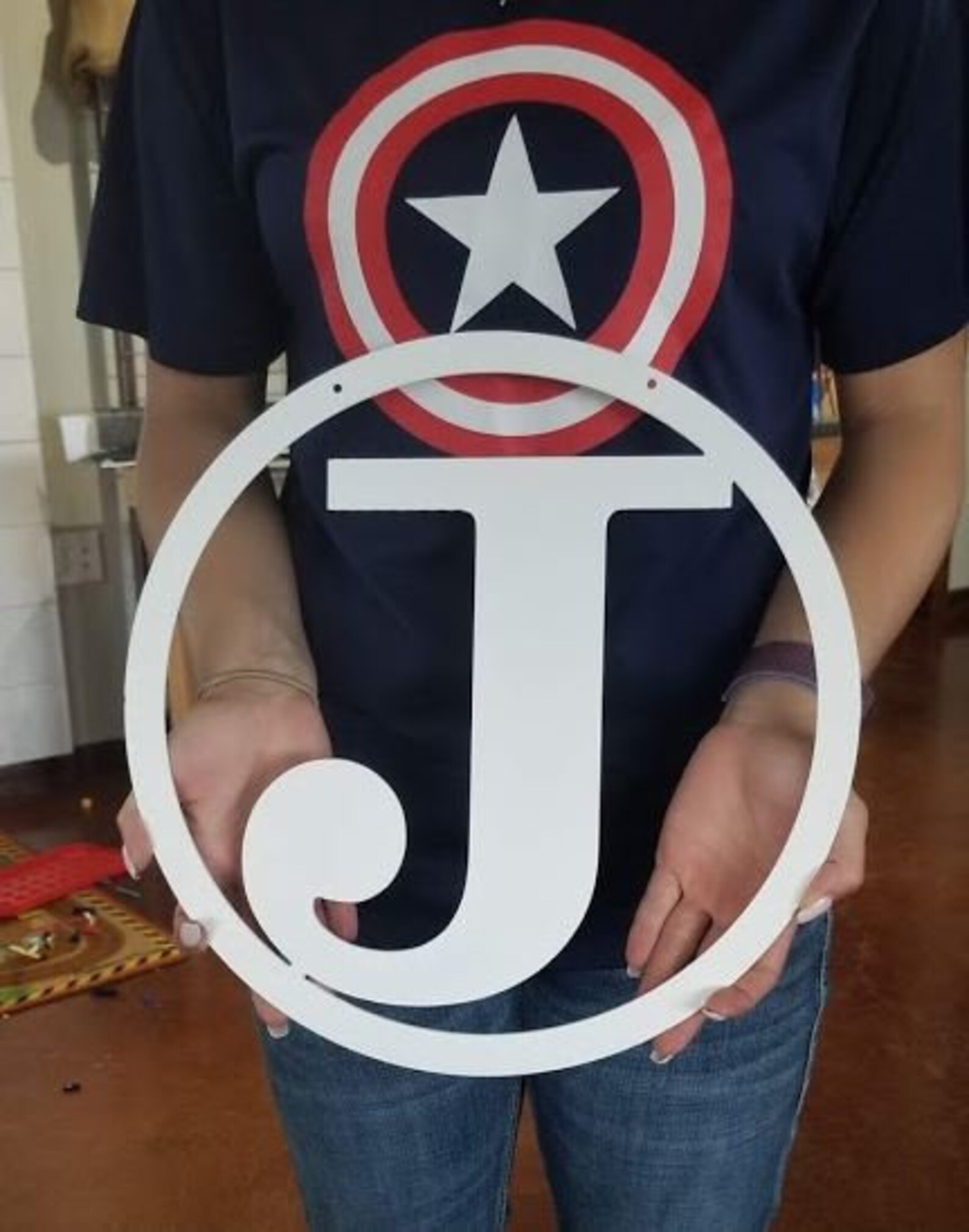 Circle Border Bold Single Letter Monogram You Choose the - Etsy