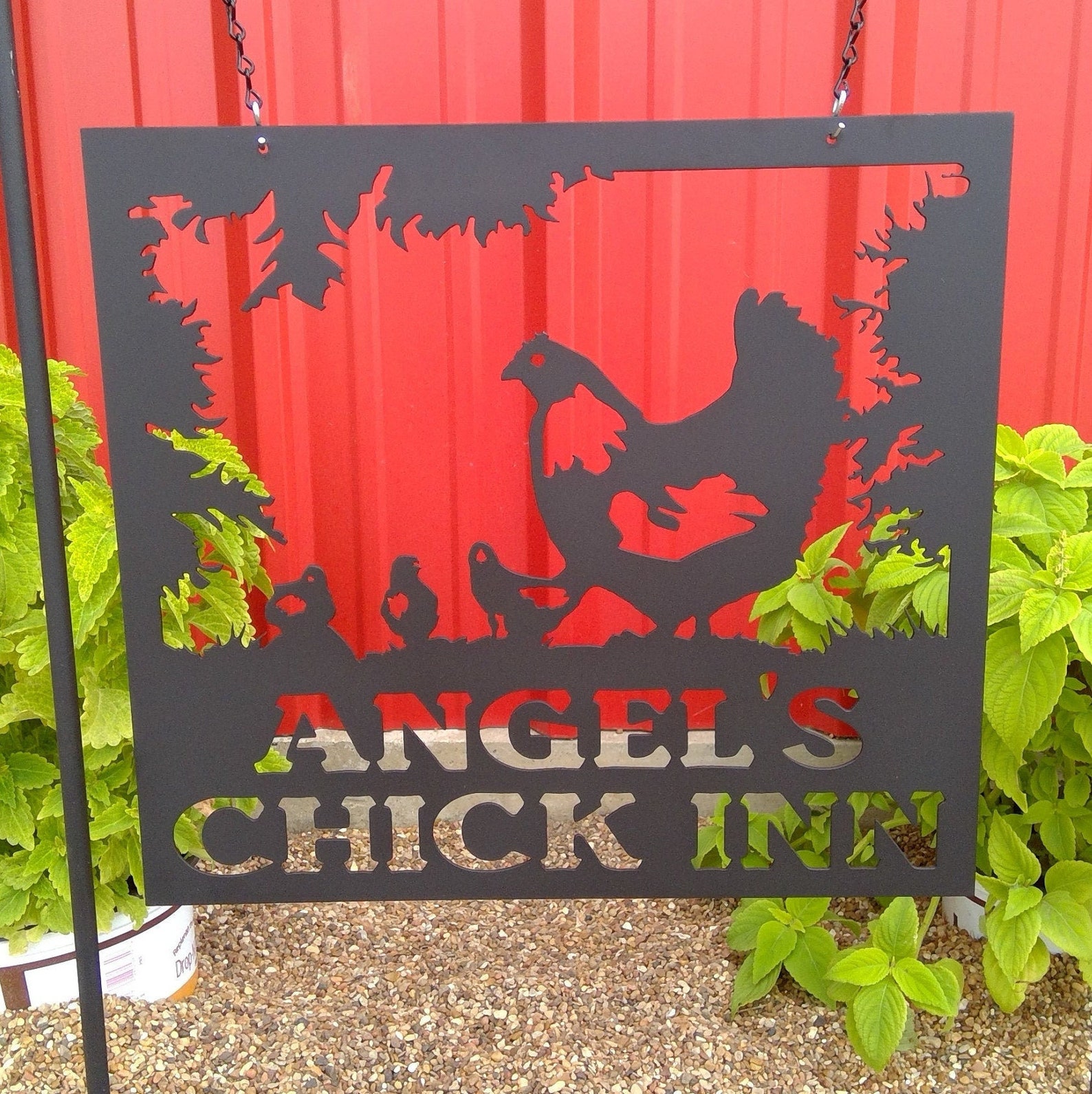 Chicken Farm Sign Chicken and Chick Custom Metal Indoor or - Etsy