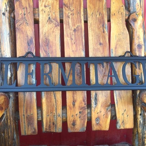 Custom Entry Way Steel Sign, Metal Hanging Gate Sign - Etsy