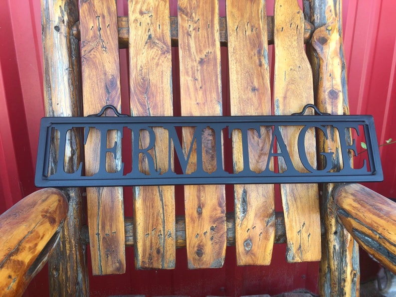 Custom Entry Way Steel Sign Metal Hanging Gate Sign - Etsy