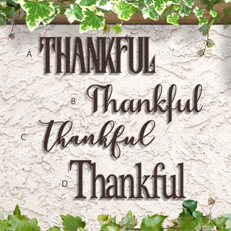 Thankful Wall Decor Metal Thankful Sign - Etsy