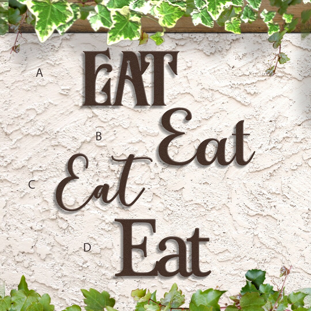 Kitchen Decor, Metal Eat Sign - Etsy